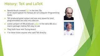 LaTex tutorial with Texstudio | PPTX