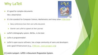 LaTex tutorial with Texstudio | PPTX