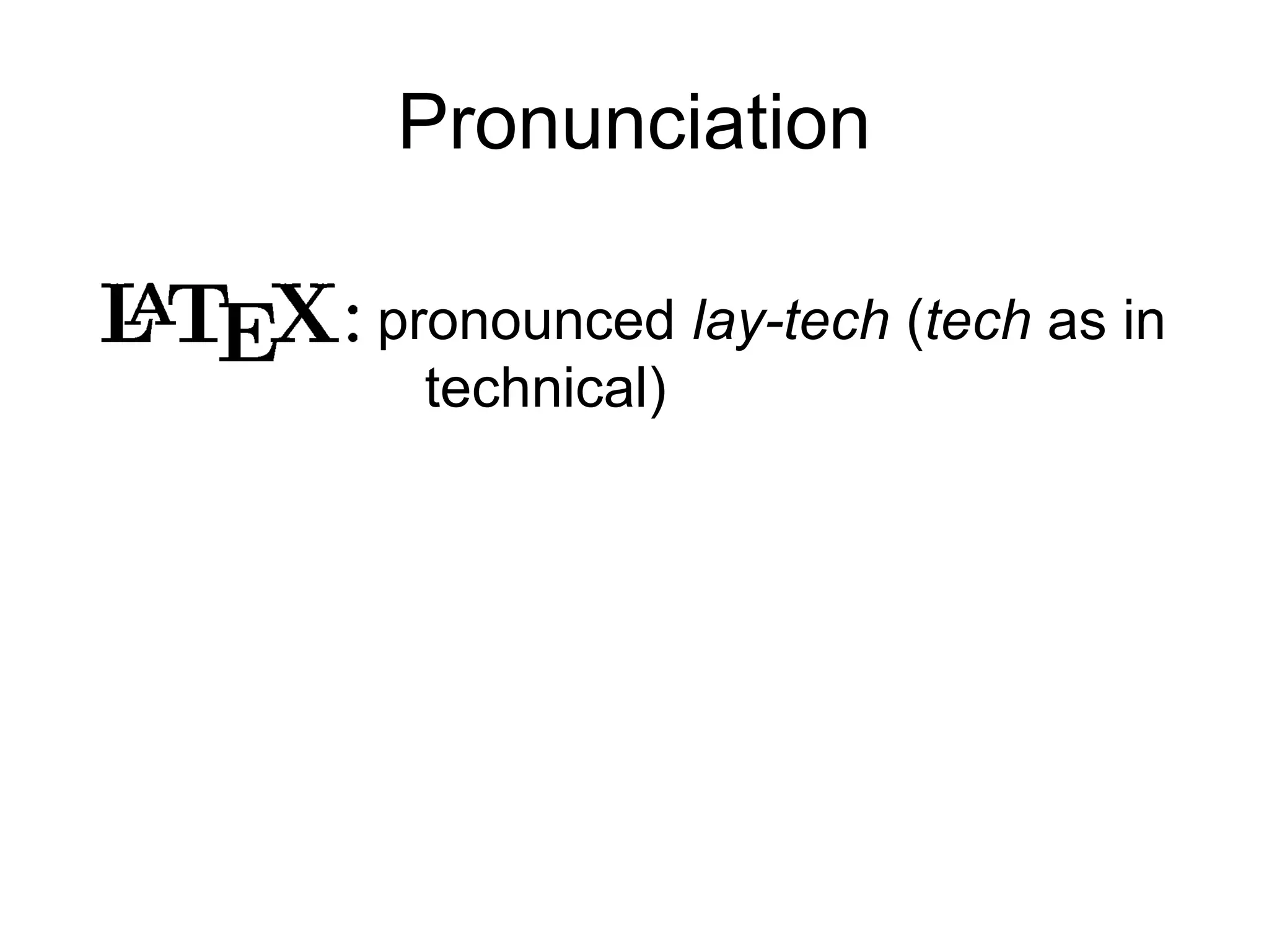 Latex for beginners | PPT