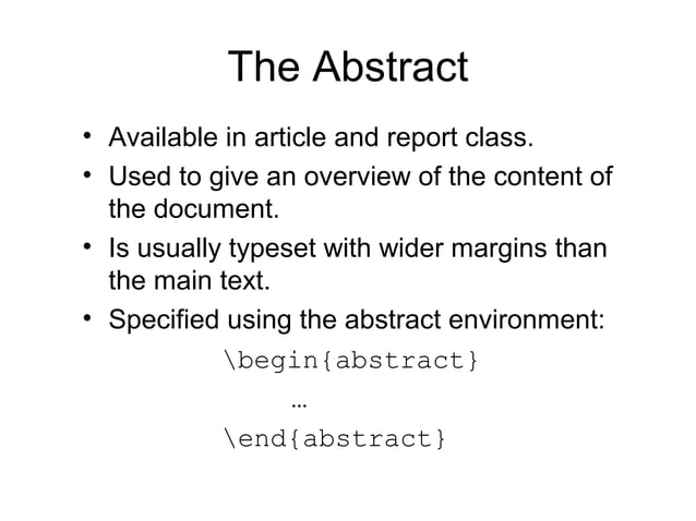 Latex for beginners | PPT