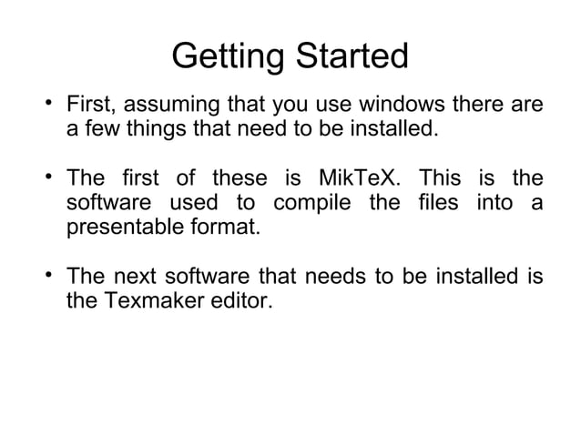 Latex for beginners | PPT