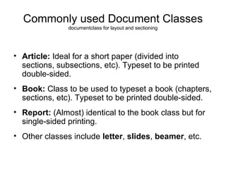 Latex for beginners | PPT