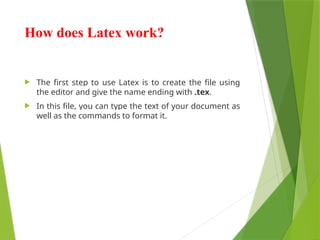 TECHNICAL WRITING USING LATEX POWER POIN | PPTX