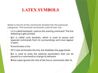 TECHNICAL WRITING USING LATEX POWER POIN | PPTX