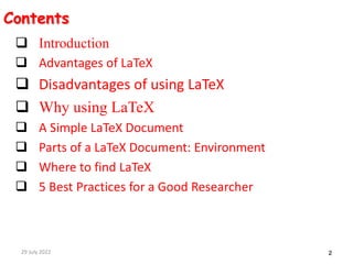 Latex - Companion for a Researcher - A Review.ppt
