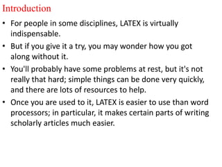 Latex - Companion for a Researcher - A Review.ppt