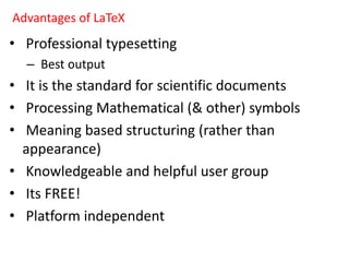Latex - Companion for a Researcher - A Review.ppt