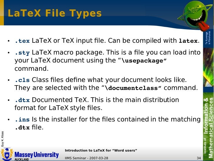 LaTeX Introduction for Word Users