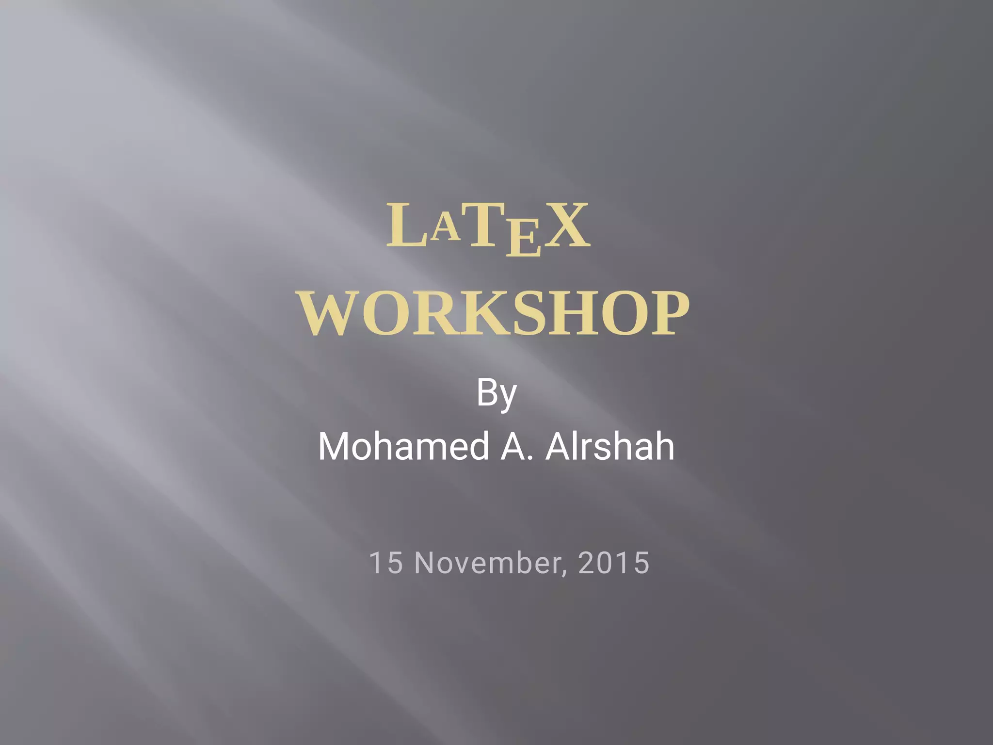 Introduction To Latex | Pdf