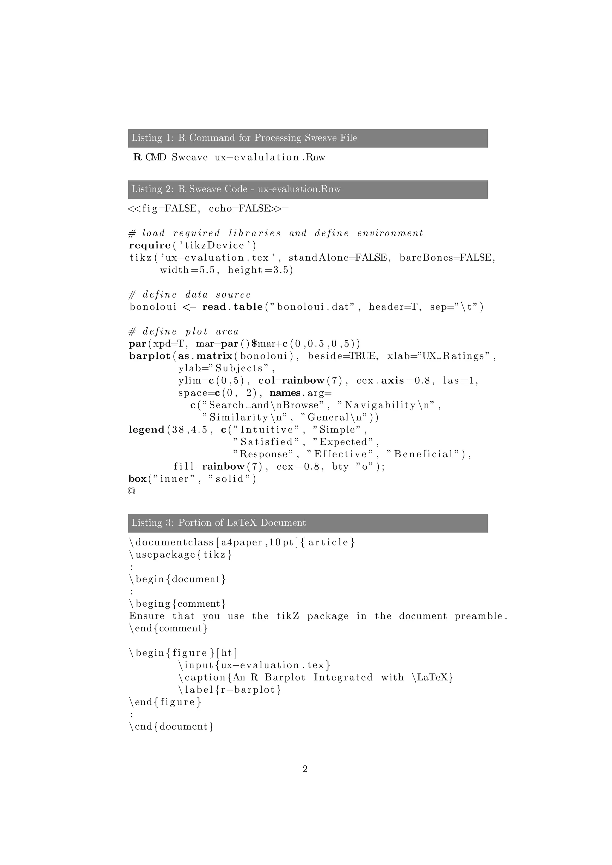 Latex Sweave tikZ Sample Output | PDF