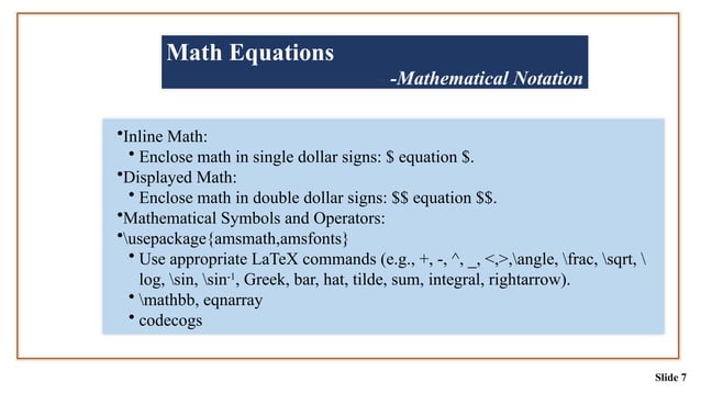 A Tutorial on LaTeX for Creating Professional Documents | PPT