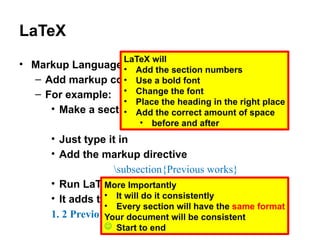 Technical writing workshop Latex producing a professional paper | PPT