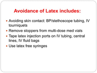 Latex allergy and its management | PPTX