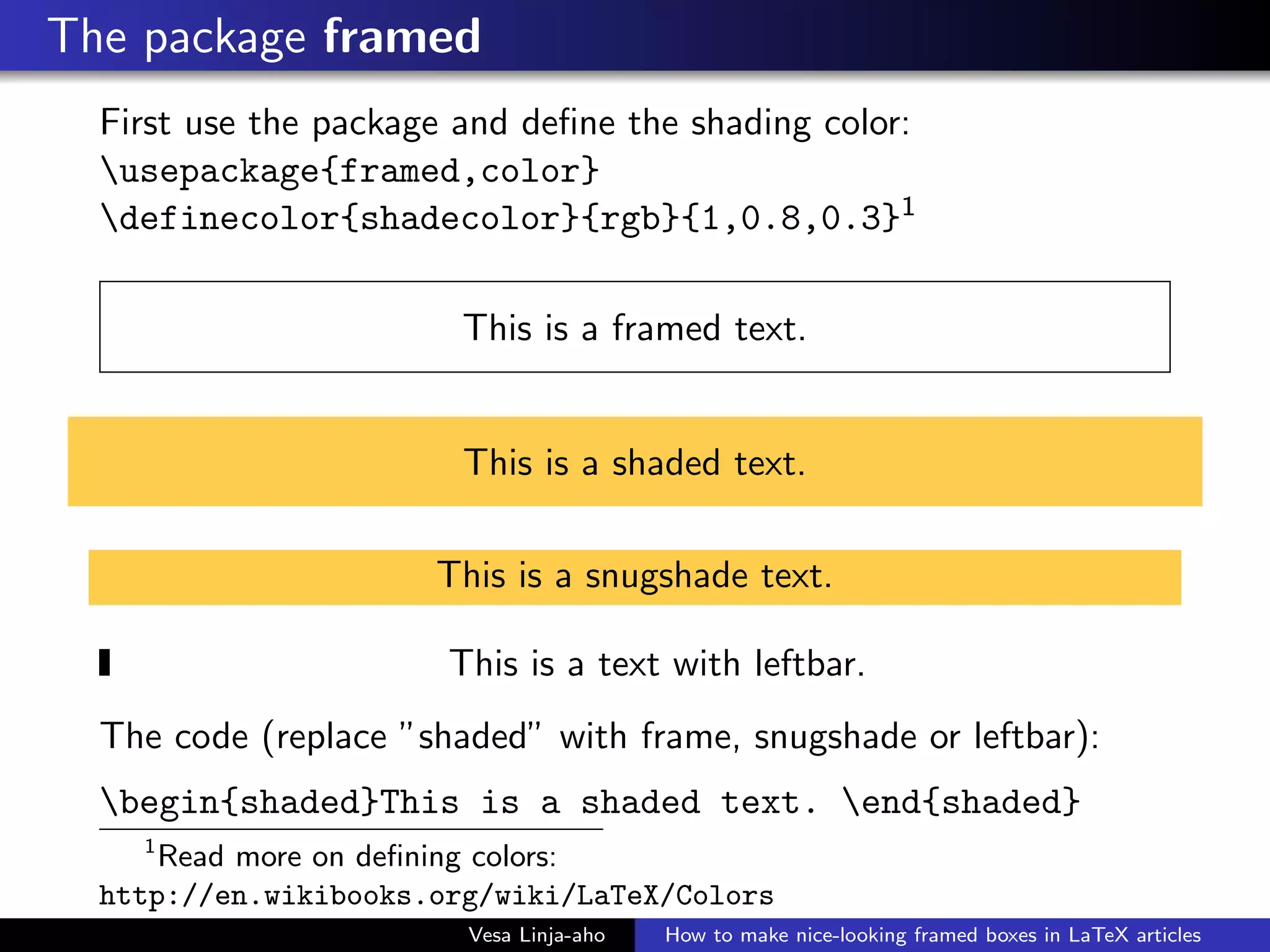 How to make boxed text with LaTeX | PDF