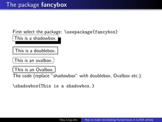 How to make boxed text with LaTeX | PDF