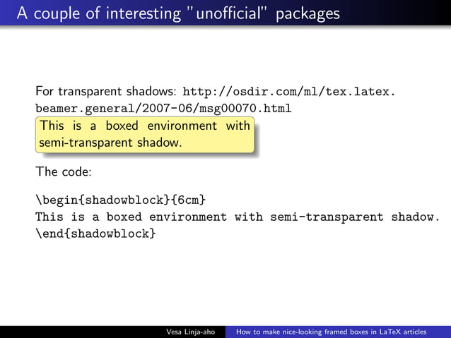 How to make boxed text with LaTeX