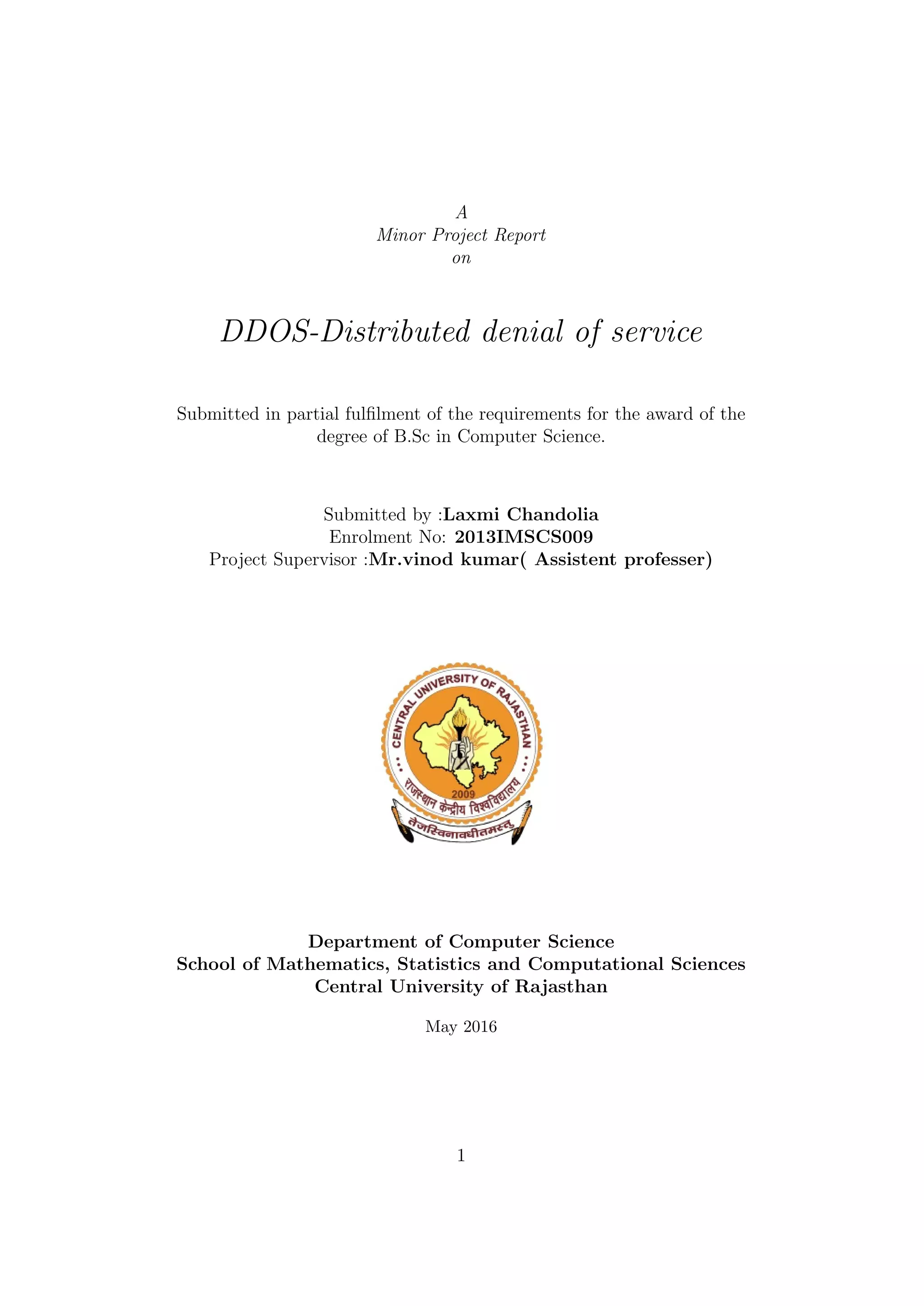 Ddos- distributed denial of service | PDF