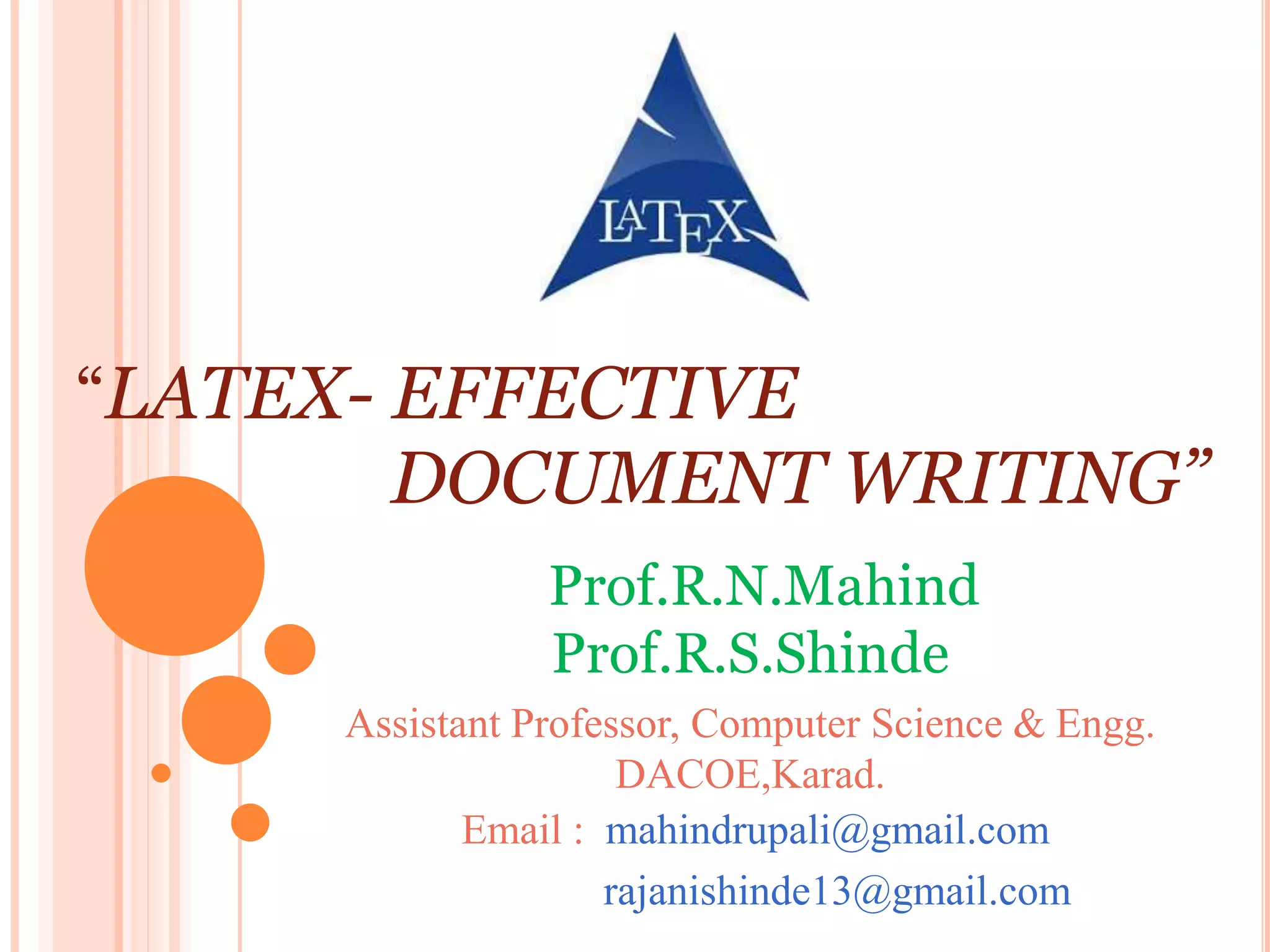 Latex For Beginner | Pptx