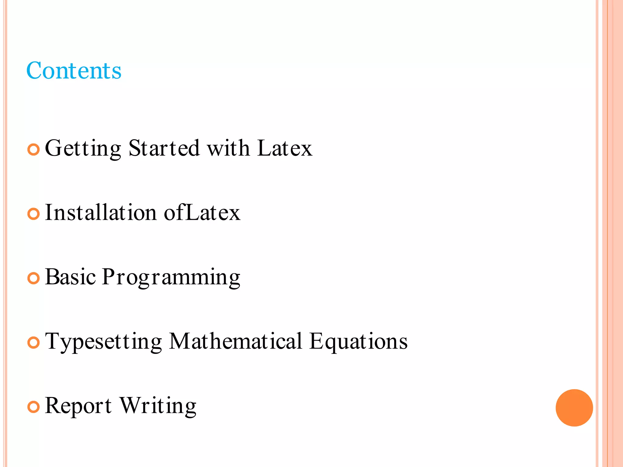 Latex for beginner | PPTX