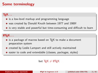 Latex For Beginners | Ppt