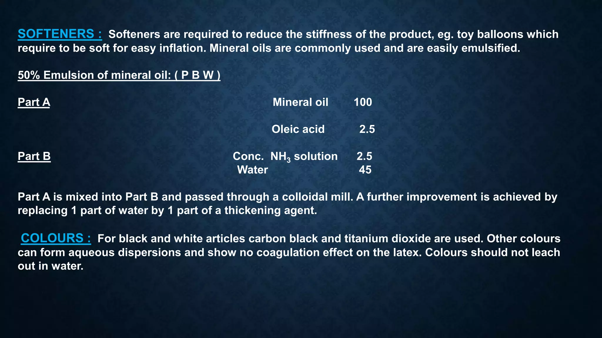 Latex ingredients (powerpoint) | PPTX