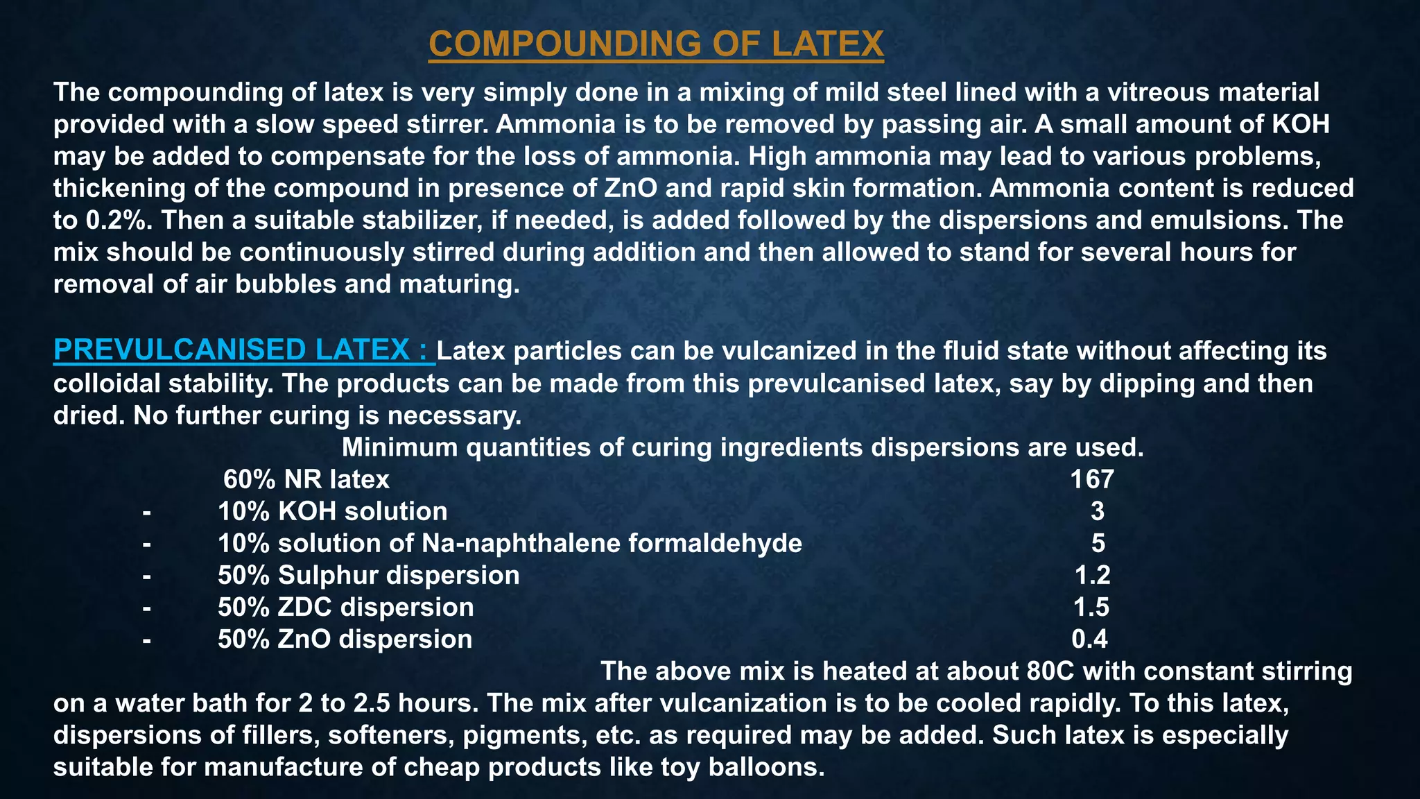 Latex ingredients (powerpoint) | PPTX