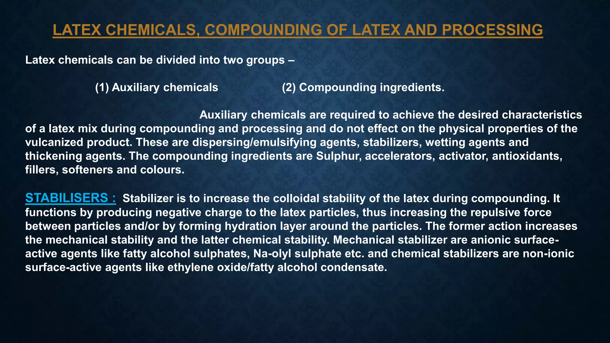 Latex ingredients (powerpoint) | PPTX