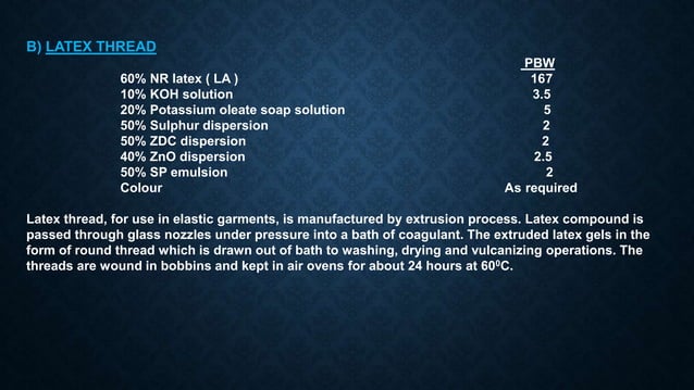 Latex ingredients (powerpoint) | PPTX | Chemistry | Science
