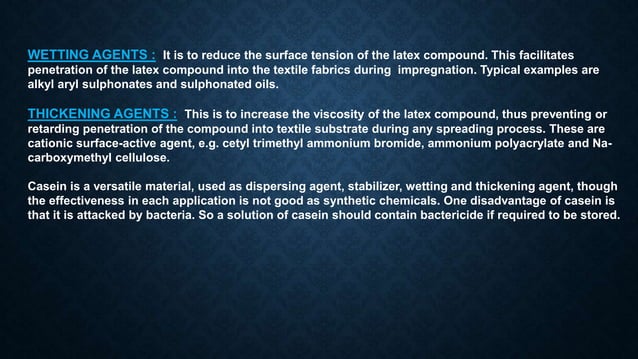 Latex ingredients (powerpoint) | PPTX | Chemistry | Science