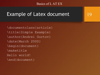 Latex intro | PPT