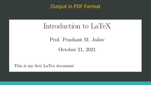 Latex Introduction for Beginners | PDF