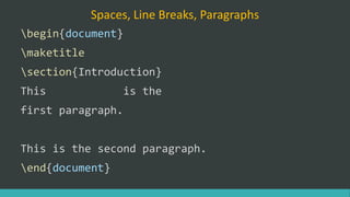 Latex Introduction for Beginners | PDF