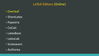 Latex Introduction for Beginners | PDF