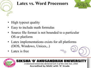 Latex ppt copy | PPTX