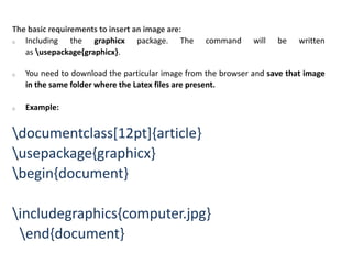 latex document for IT workshop Lab . B.Tech