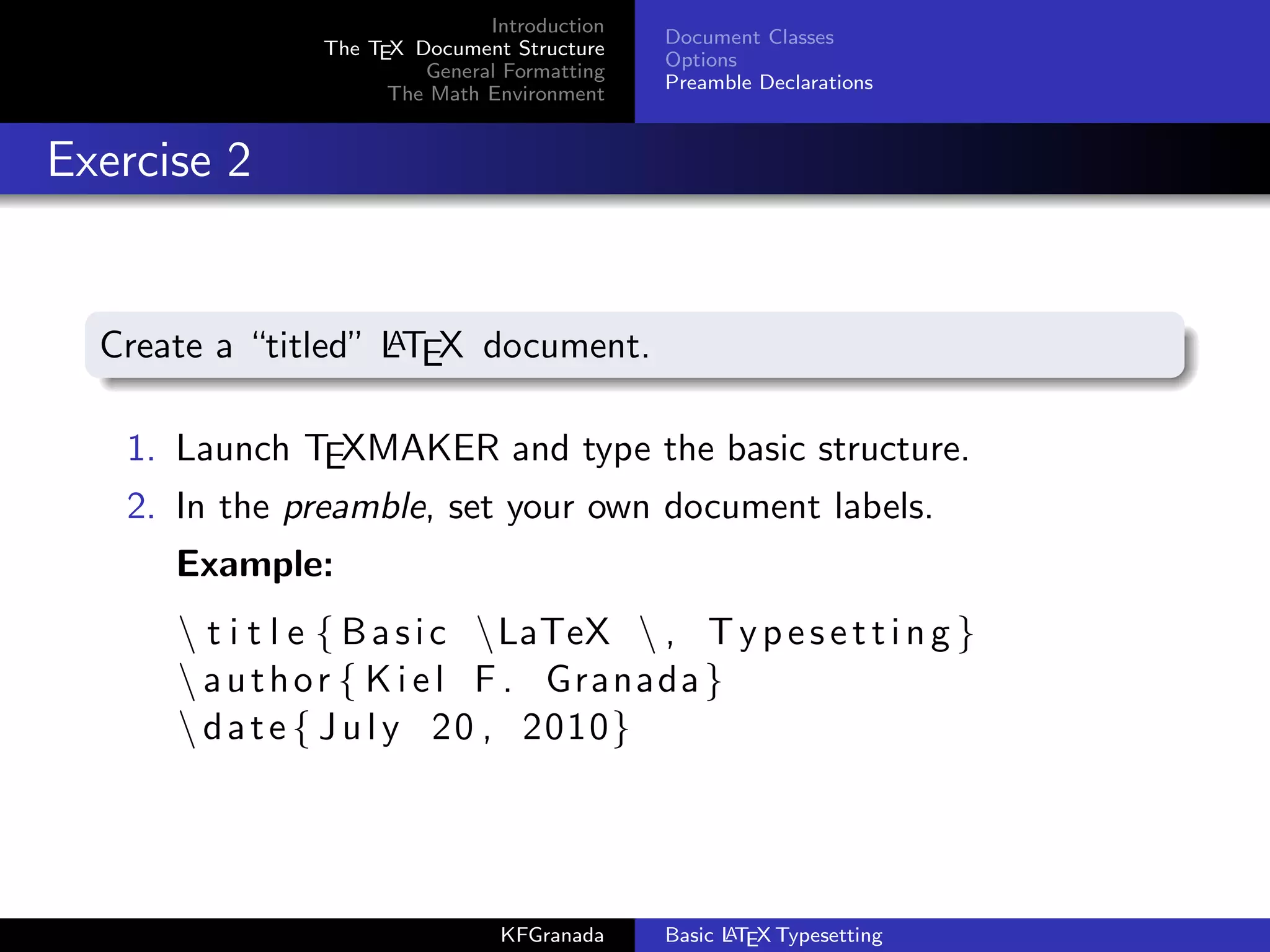 Basic Latex Typesetting - Session 1 | PDF