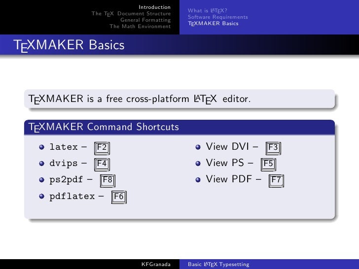 Basic Latex Typesetting - Session 1