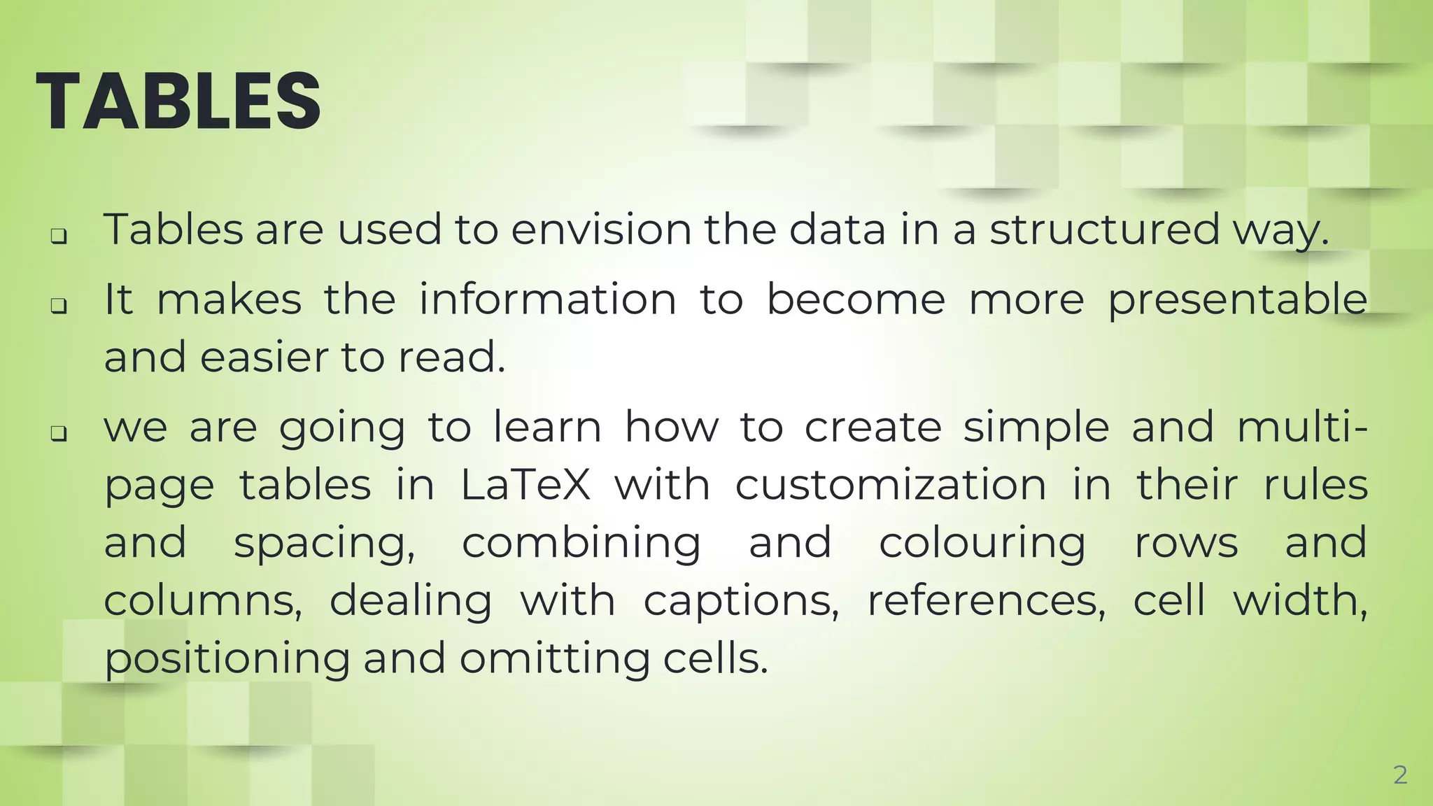 Latex tables and figures | PPT