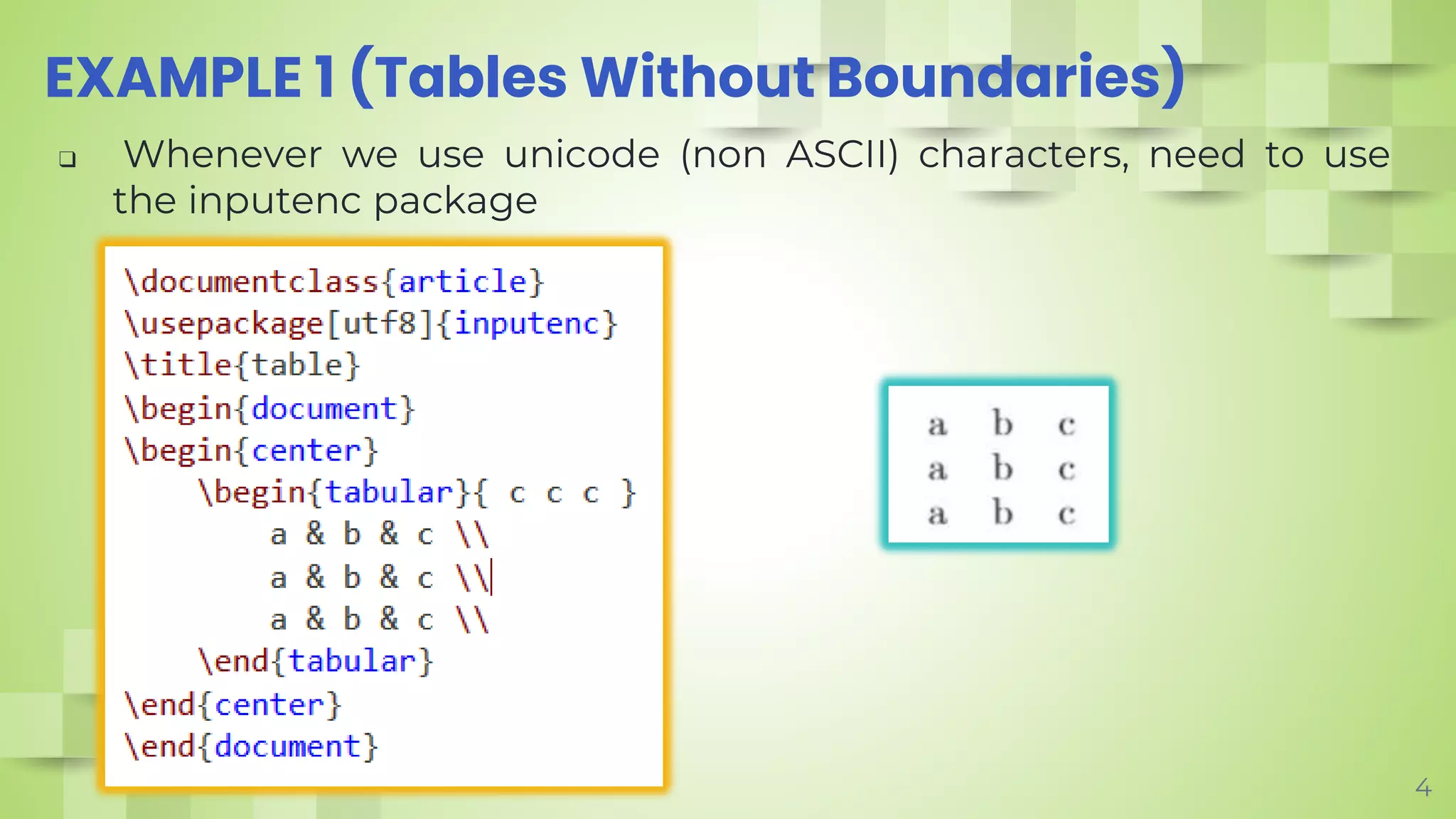Latex tables and figures | PDF