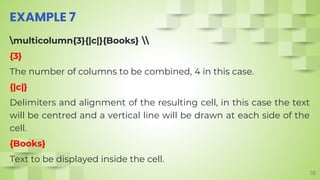 Latex tables and figures | PPT