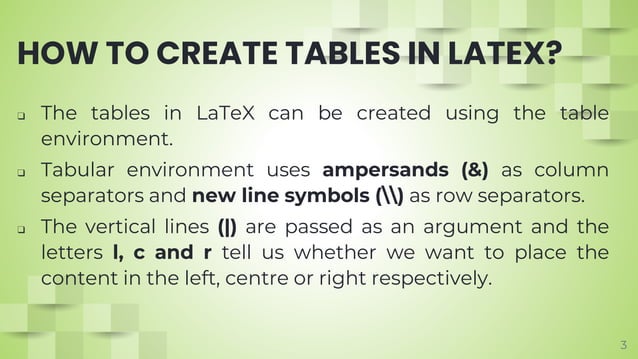 Latex tables and figures | PPT