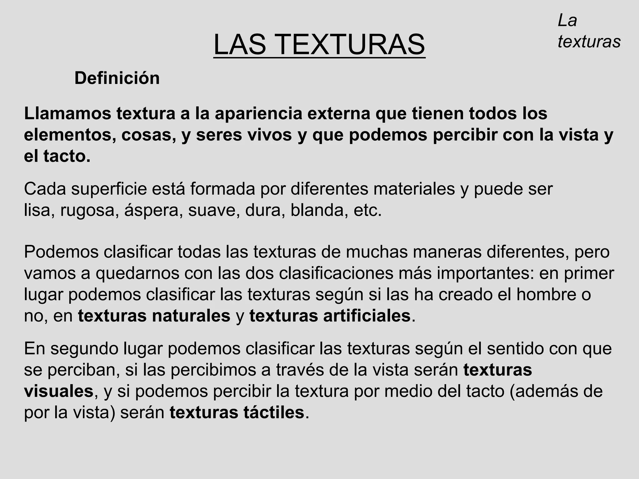 La textura | PPTX