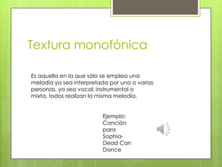 La textura musical | PPTX