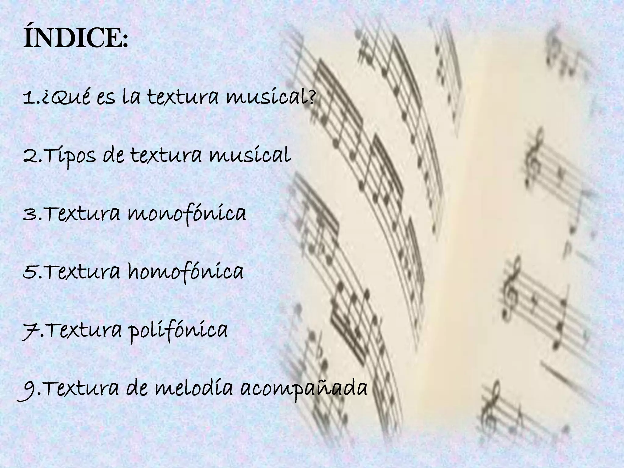 La textura musical | PPTX