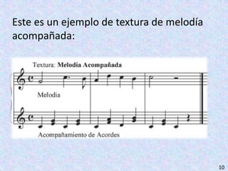 La textura musical | PPTX