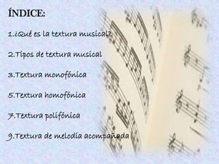 La textura musical | PPTX
