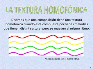 La textura musical | PPTX