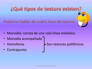 La textura musical | PPTX
