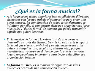 La textura y la forma musical | PPTX