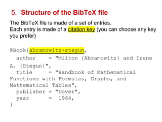 How to Start Using LaTeX and BibTeX | PDF